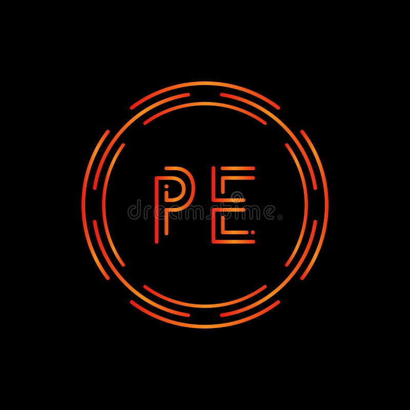 Initial Letter PE Logo Design Vector Template. PE Letter Logo Design ...