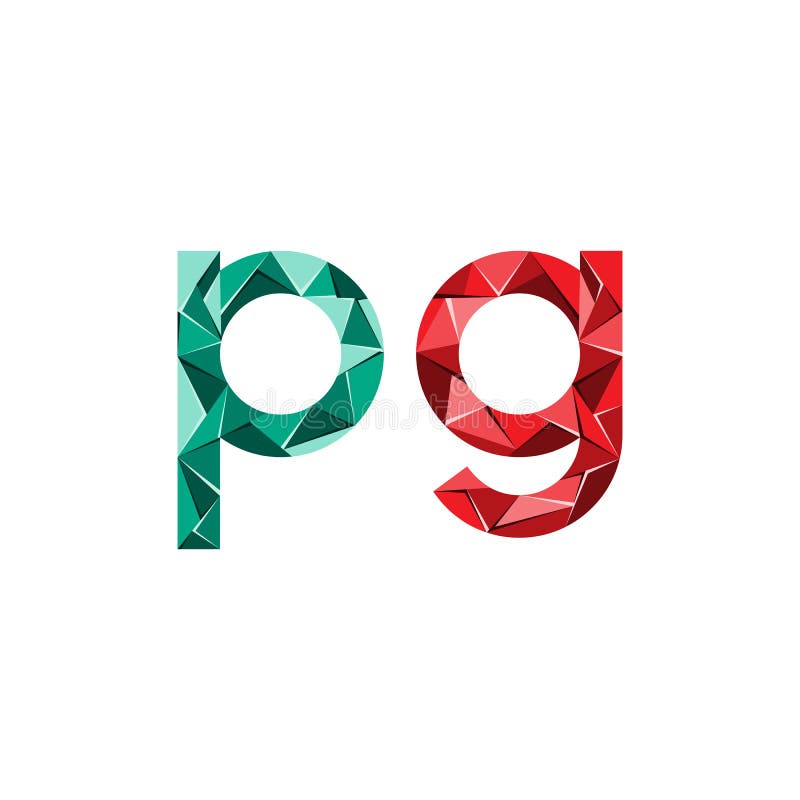 Initial Letter Pg Abstract Triangle Logo Vector Stock Vector ...