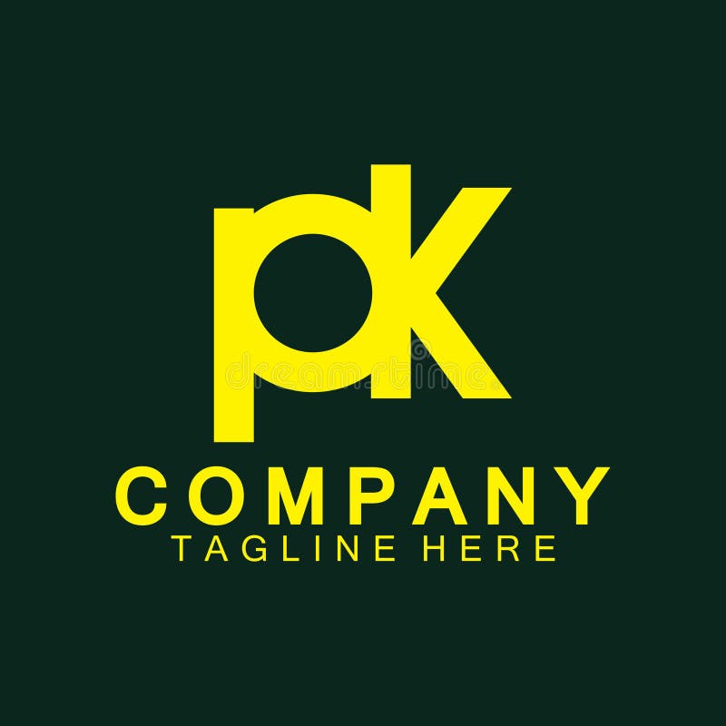 Initial Letter PK Logo Design Vector Template Stock Vector ...