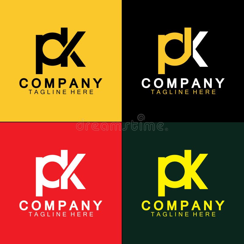 Initial Letter PK Logo Design Vector Template Stock Vector ...