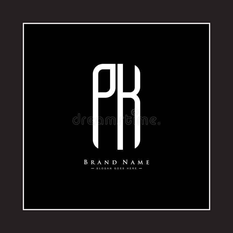 Initial Letter PK Logo - Minimal Business Logo Stock Vector ...