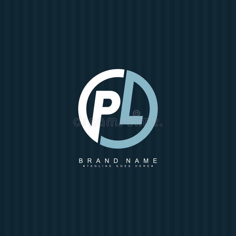 Initial Letter PL Logo - Minimal Business Logo for Alphabet P and L ...