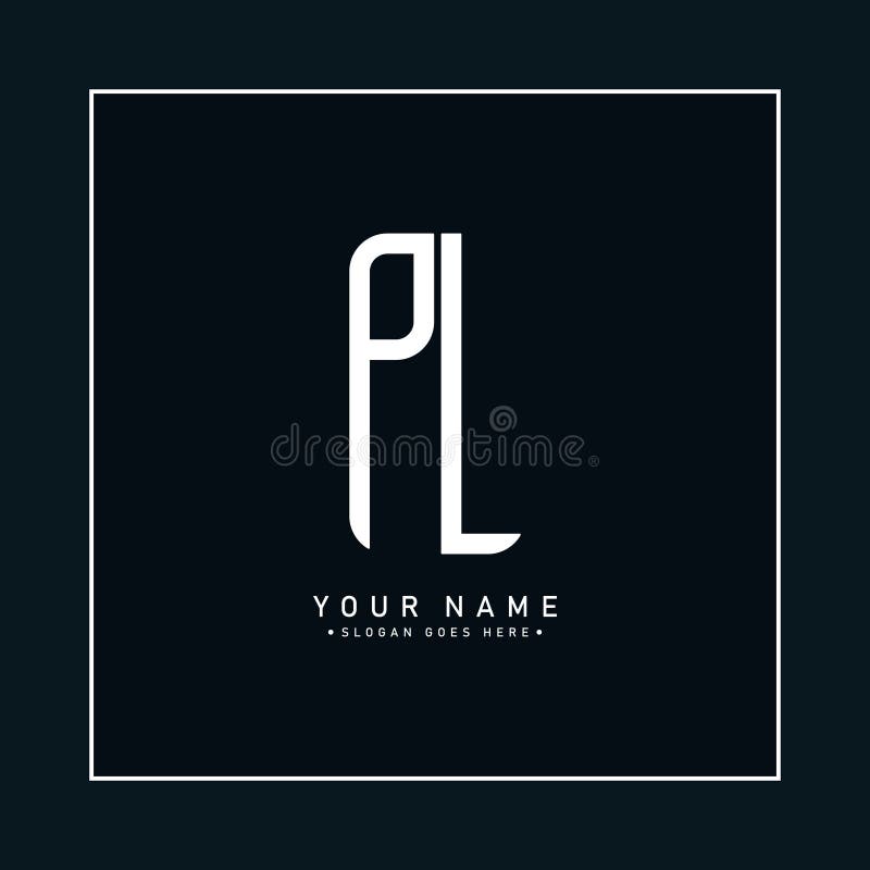 Initial Letter PL Logo - Simple Business Logo Stock Vector ...