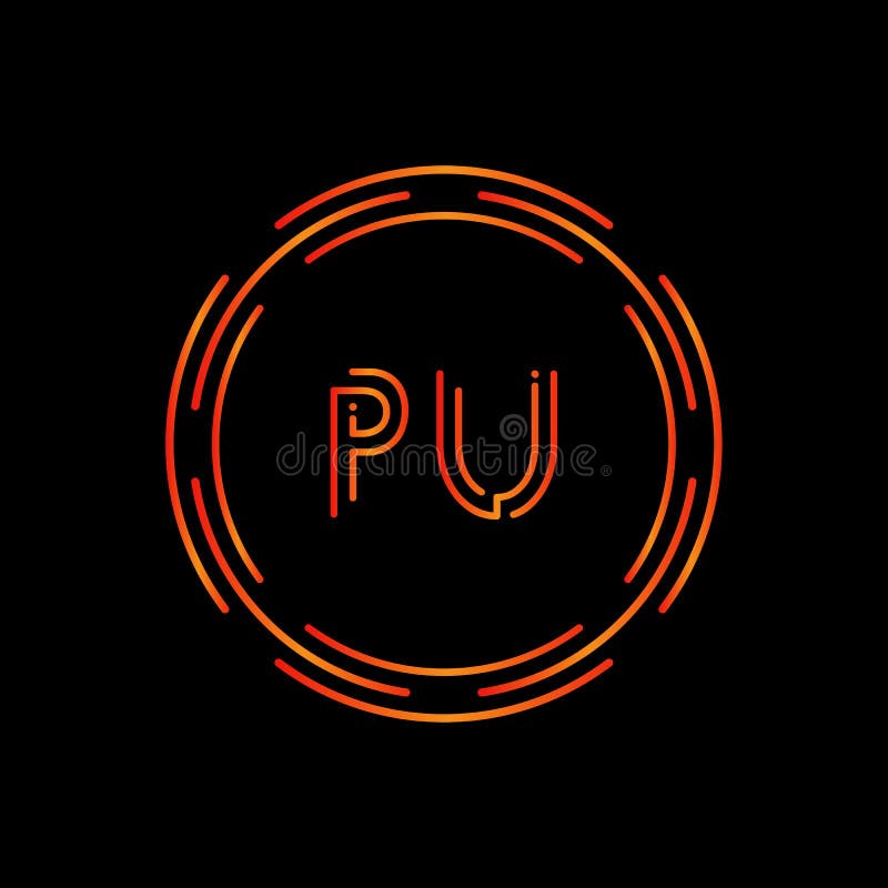 Initial Letter PU Logo Design Vector Template. PU Letter Logo Design ...