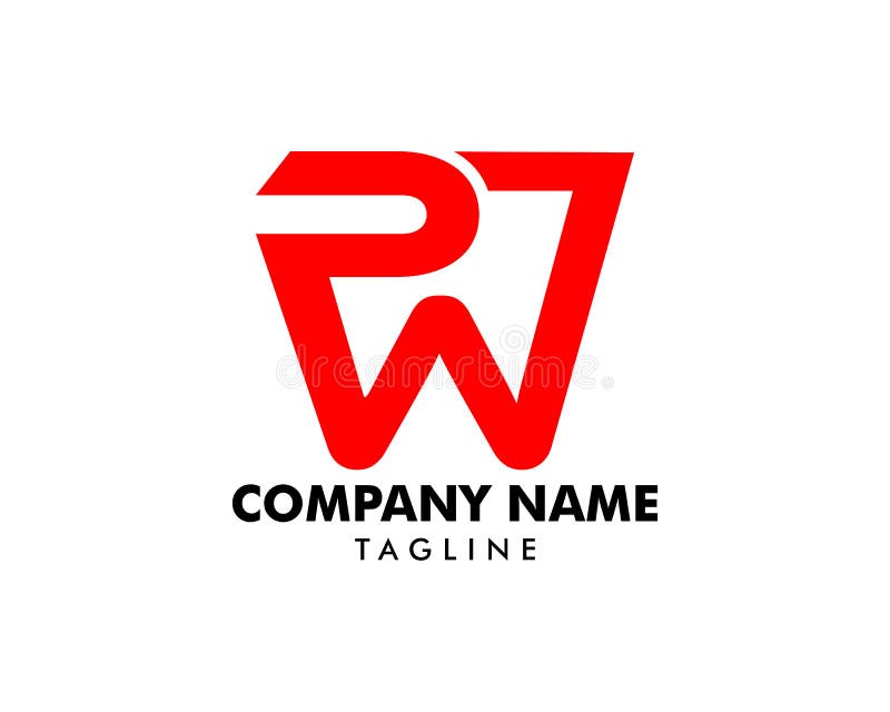Initial Letter PW Logo Template Design Stock Vector - Illustration of ...