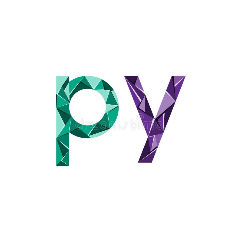 Initial Letter Py Abstract Triangle Logo Vector Stock Vector ...