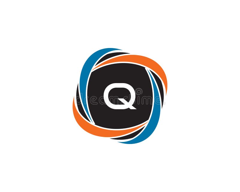 Initial Letter Q Circle Negative Space Logo Design Template Stock ...