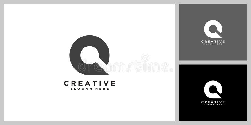 Initial Letter Q Logo Vector Design Stock Vector - Illustration of icon ...