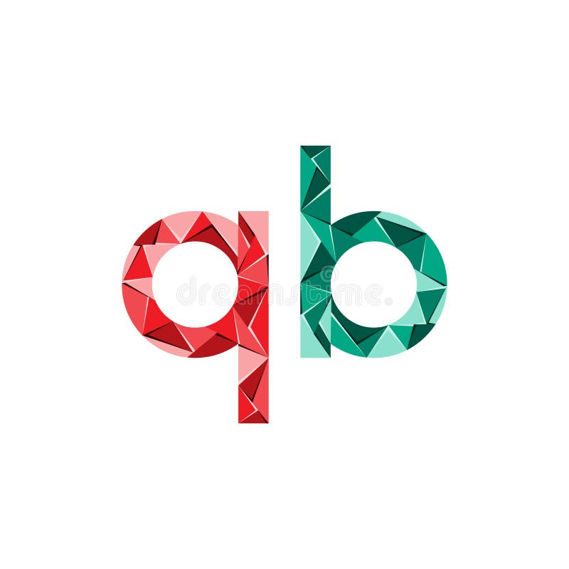 Initial Letter Qb Abstract Triangle Logo Vector Stock Vector ...