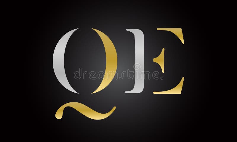 Initial Letter QE Logo Design with Modern Business Typography Vector ...