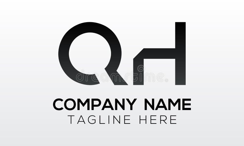 Initial Letter QH Logo Design with Modern Business Typography Vector ...