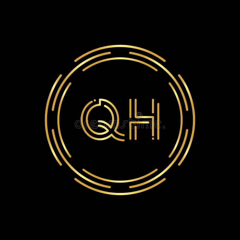 Initial Letter QH Logo Design Vector Template. Digital Abstract Circle ...