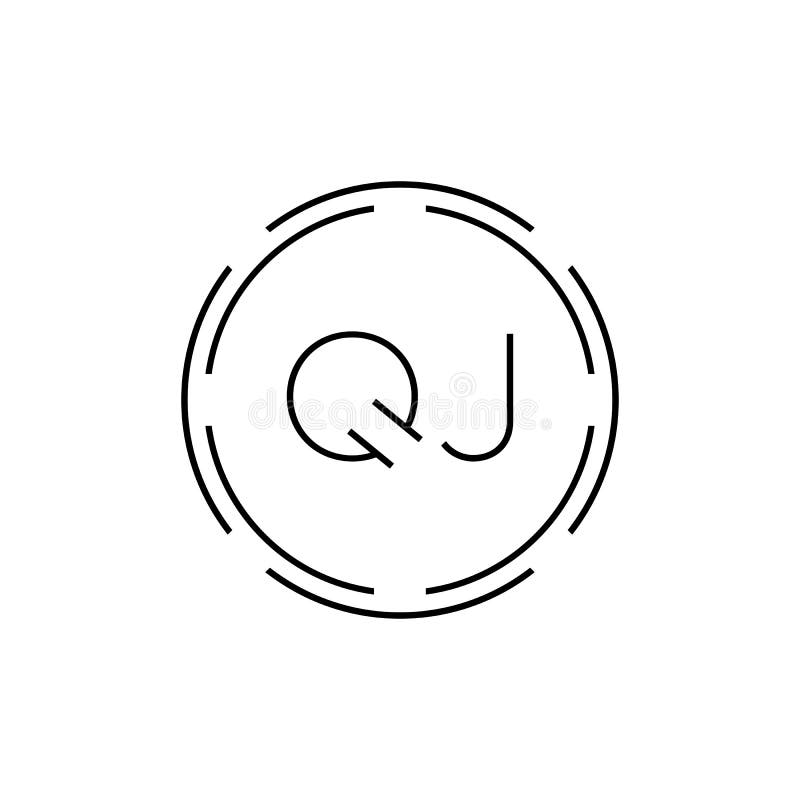 Initial Letter QJ Logo Design Vector Template. Digital Abstract Circle ...
