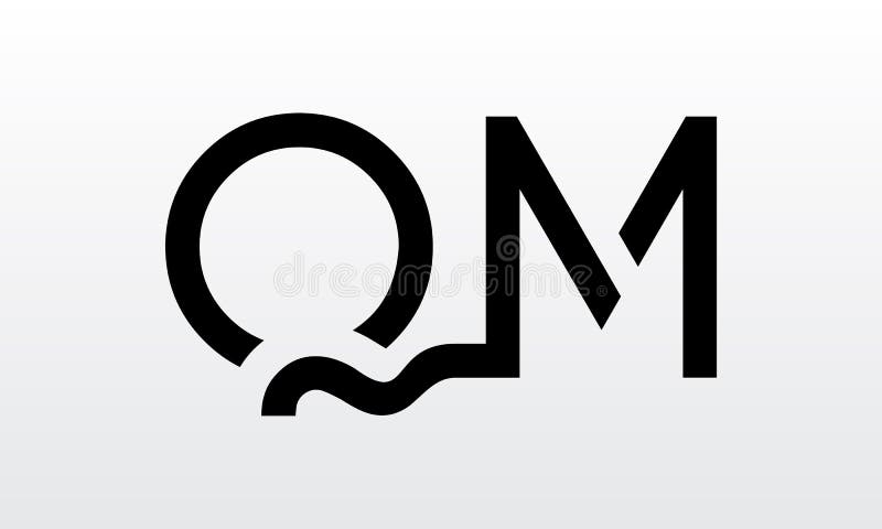 Initial Letter QM Logo Design with Modern Business Typography Vector ...