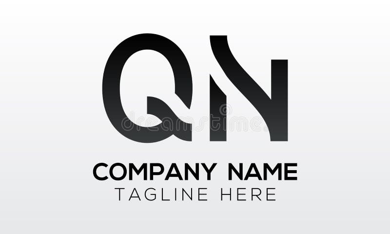 Initial Letter QN Logo Design with Modern Business Typography Vector ...