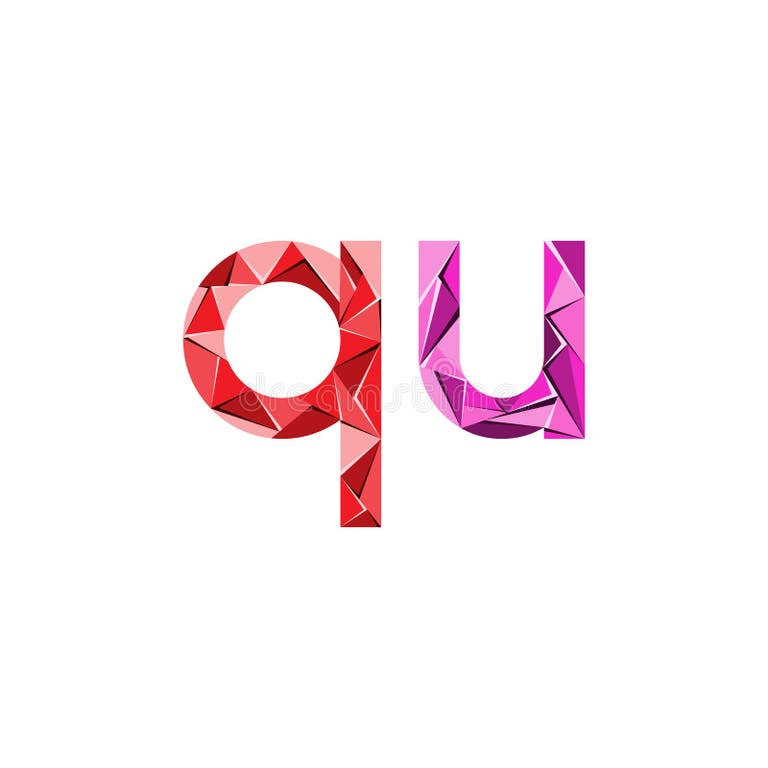 Initial Letter Qu Abstract Triangle Logo Vector Stock Vector ...