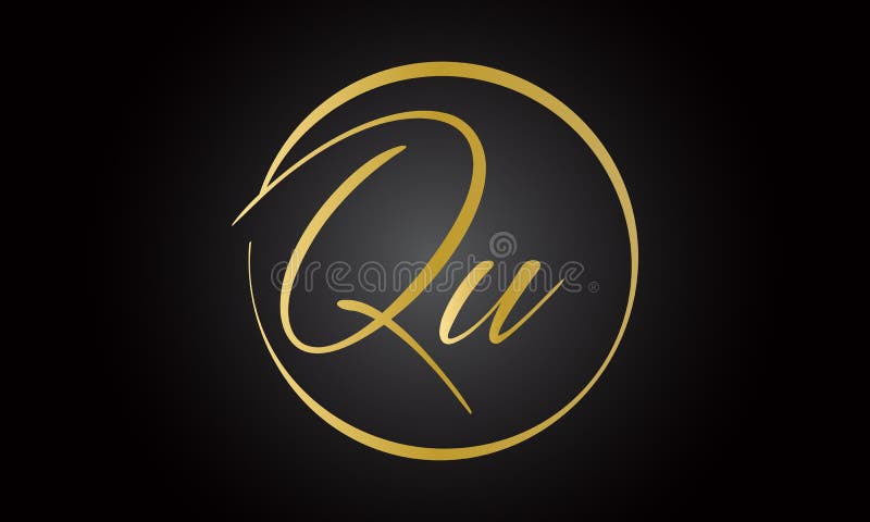 Initial Letter QU Logo Design with Modern Business Typography Vector ...