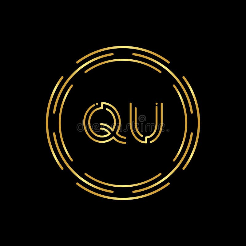 Initial Letter QU Logo Design Vector Template. Digital Abstract Circle ...