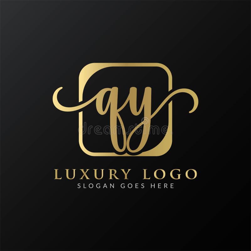 Initial Letter QY Logo Design Vector Template. Modern Luxury QY Letter ...