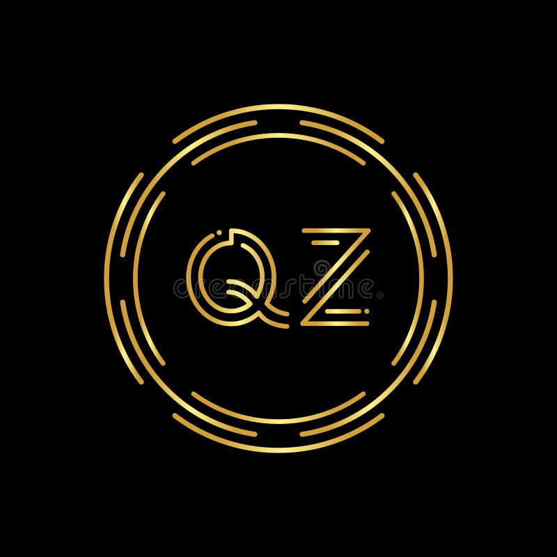 Initial Letter QZ Logo Design Vector Template. Digital Abstract Circle ...