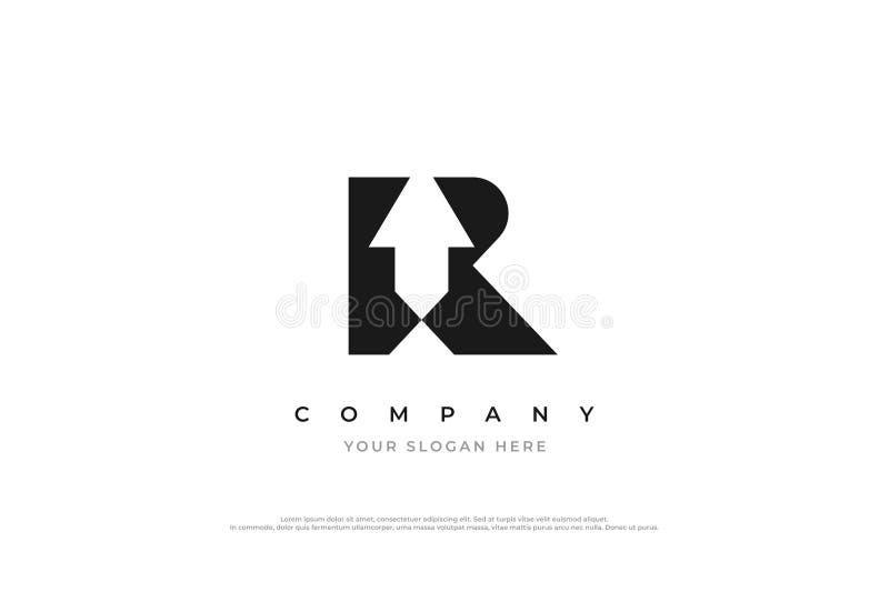 Initial Letter R Arrow Logo Design Stock Vector - Illustration of ...