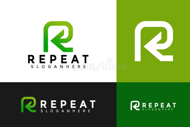 Initial Letter R Arrow Modern Logo Design Vector Illustration Stock ...