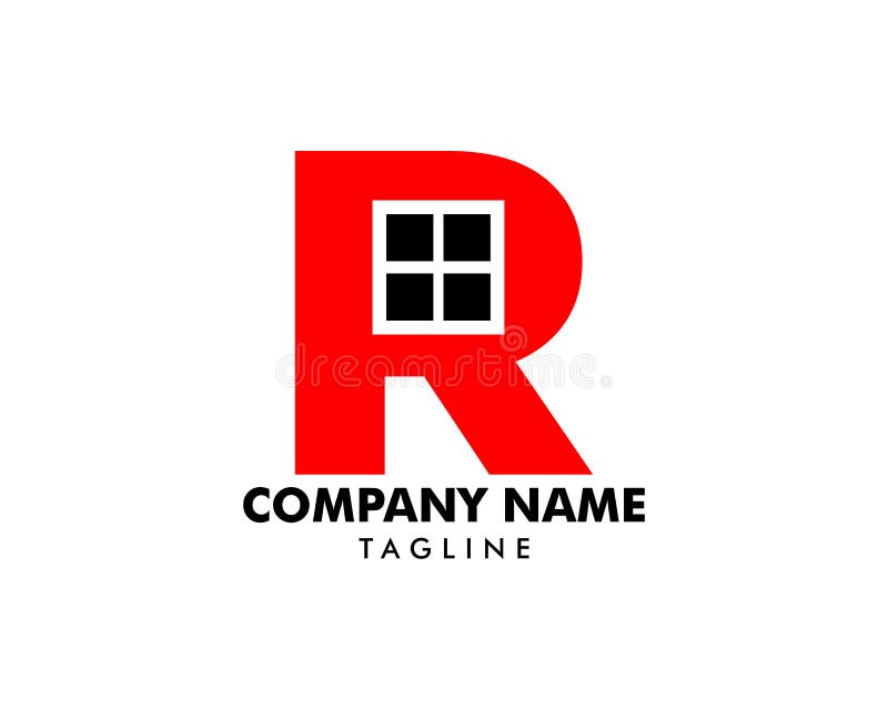 Initial Letter R House Logo Template Stock Vector - Illustration of ...