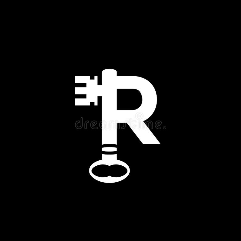 Initial Letter R Key Logo Concept, Key with Letter R, Vector Logo ...
