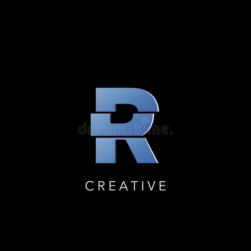 Initial Letter R Logo Icon, Simple Abstract Techno Logo Vector Design ...