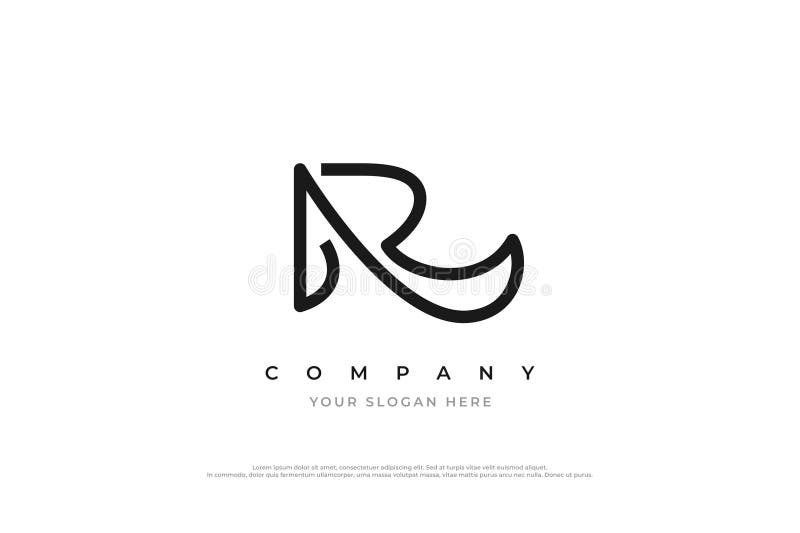 Elegant Letter R Monogram Logo Design Stock Vector - Illustration of ...