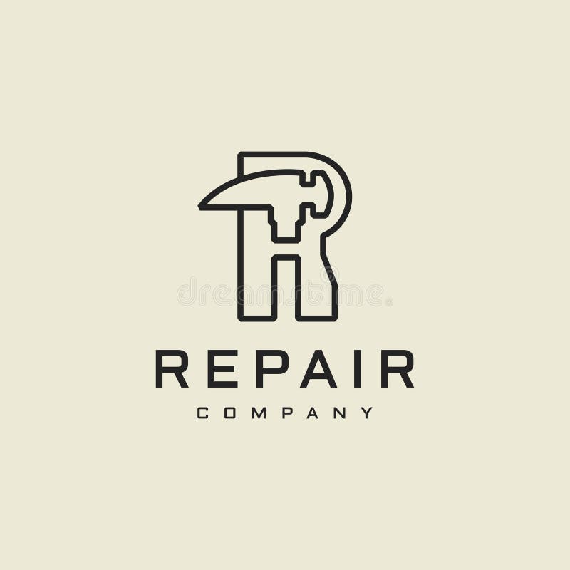 Initial Letter R for Repair Logo Design Inspiration 2 Stock Vector ...