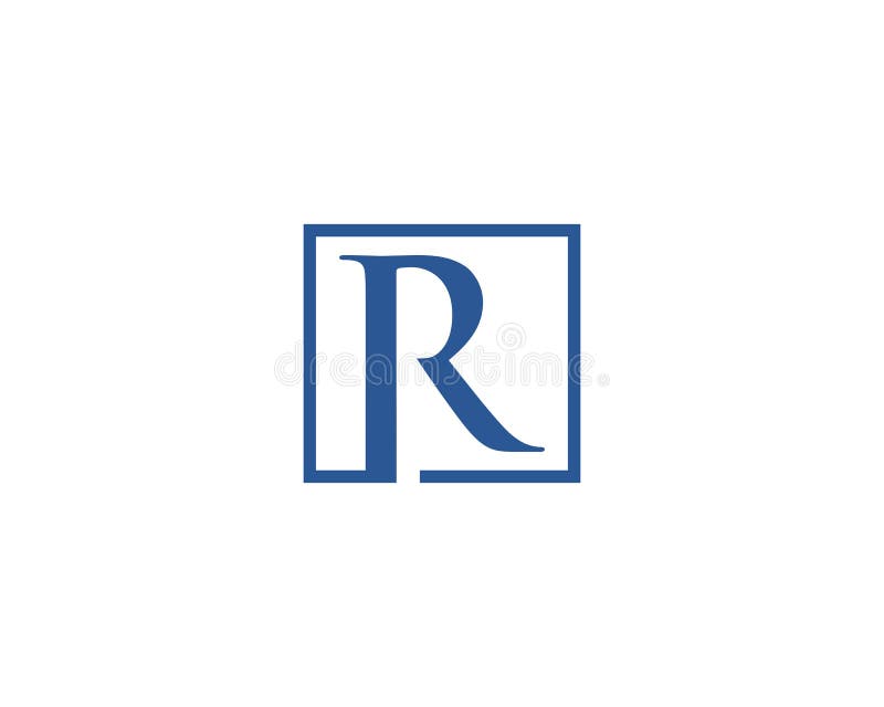 Initial Letter R with Square Logo Design Vector Stock Vector ...