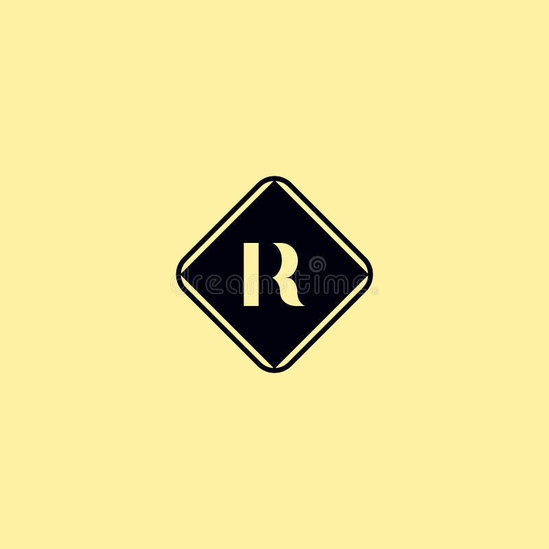 Initial Letter R Square Shape Vector Monogram Logo Stock Vector ...