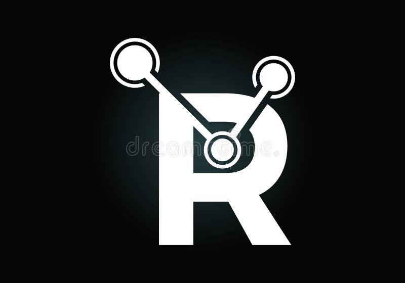 Initial Letter R with Technology Logo Sign Symbol. Suitable for ...