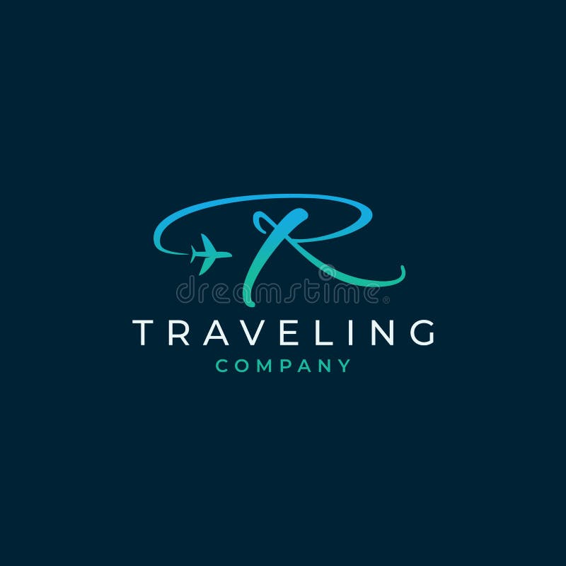 Initial Letter R Travel Logo Design Stock Vector - Illustration of ...