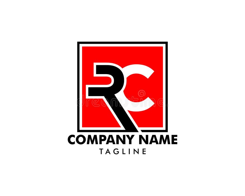 Initial Letter RC Logo Template Design Stock Vector - Illustration of ...