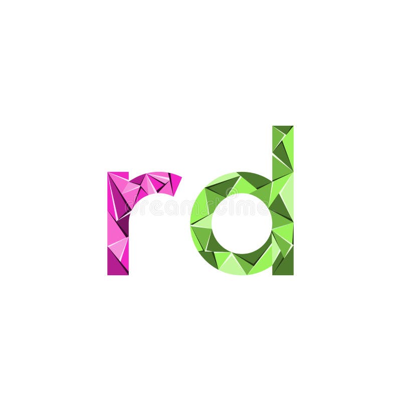 Initial Letter Rd Abstract Triangle Logo Vector Stock Vector ...