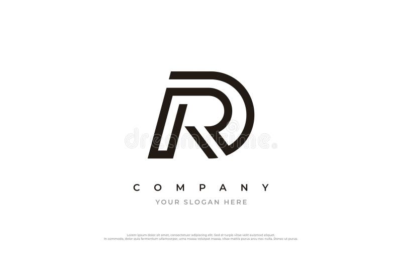 Initial Letter RD Logo or DR Monogram Logo Design Stock Vector ...