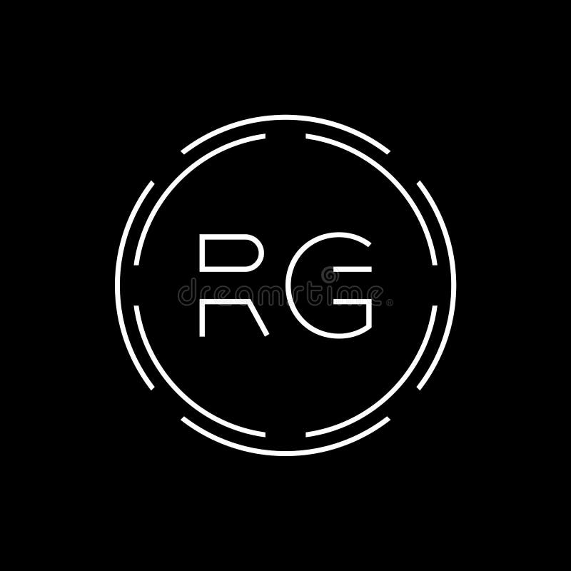 Initial Letter RG Logo Creative Typography Vector Template. Digital ...