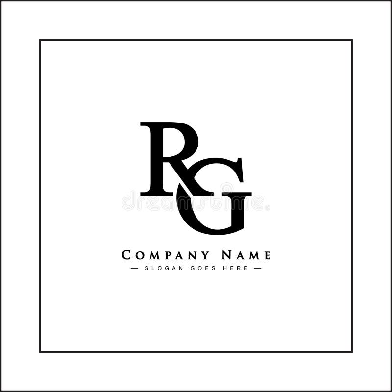 Initial Letter RG Logo - Simple Monogram Logo for Alphabet R and G ...