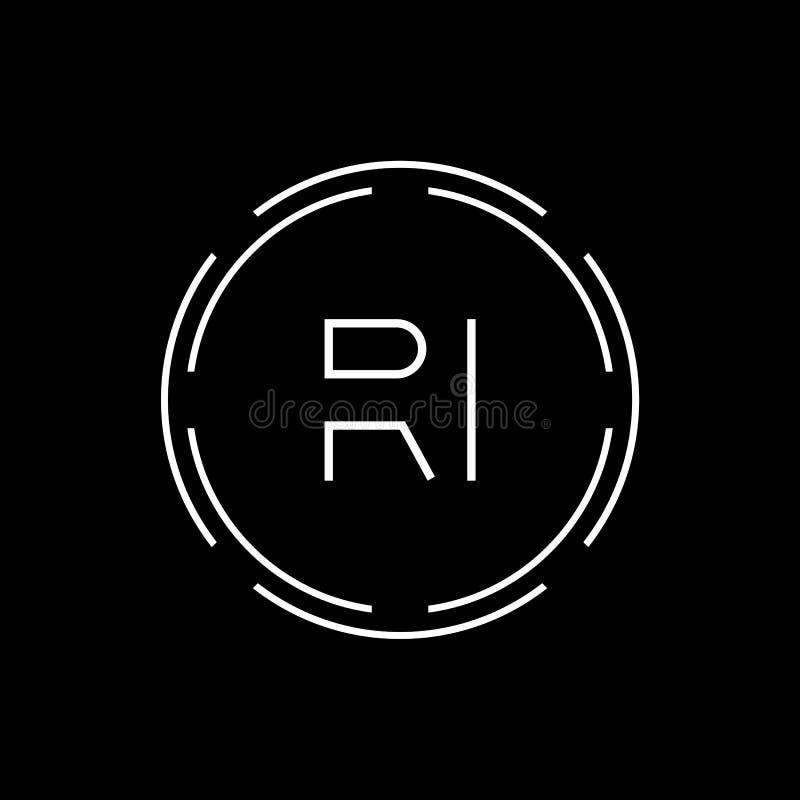 Initial Letter RI Logo Creative Typography Vector Template. Digital ...