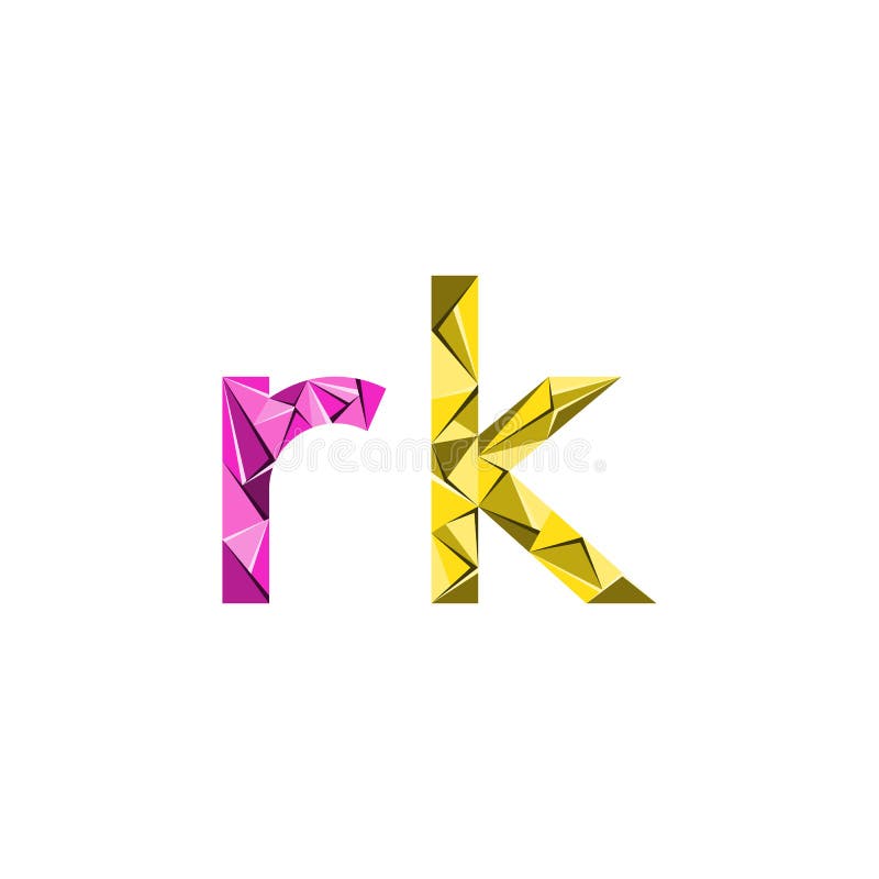 Initial Letter Rk Abstract Triangle Logo Vector Stock Vector ...