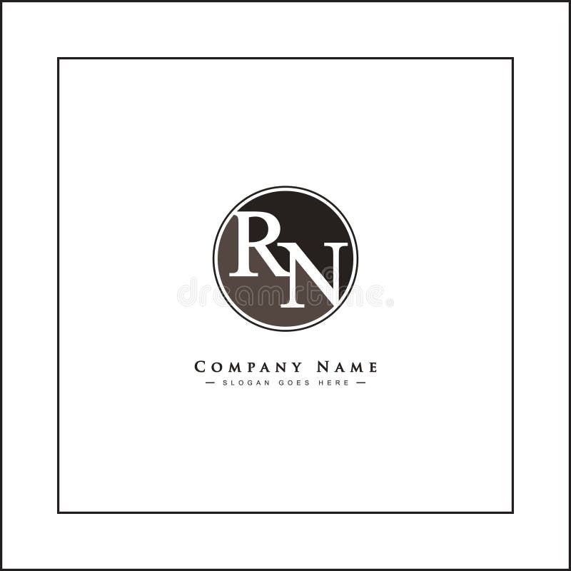 Initial Letter RN Logo - Minimal Monogram Logo Stock Vector ...