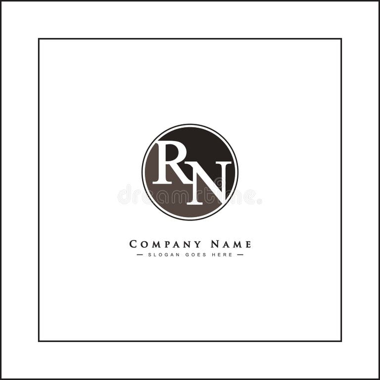 Initial Letter RN Logo - Minimal Monogram Logo Stock Vector ...