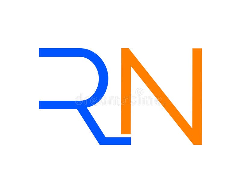 RN Letter Logo Design Template Vector Stock Vector - Illustration of ...