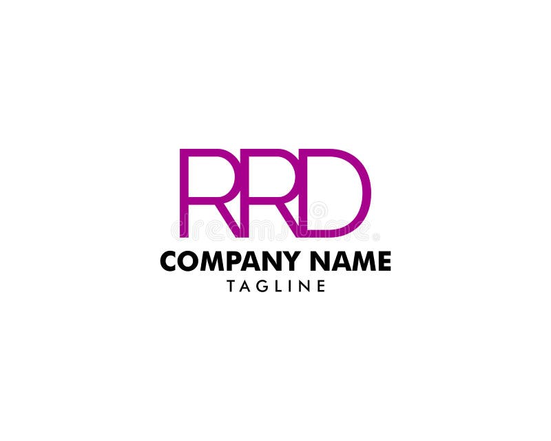 Initial Letter RRD Design Logo Stock Vector - Illustration of linked ...