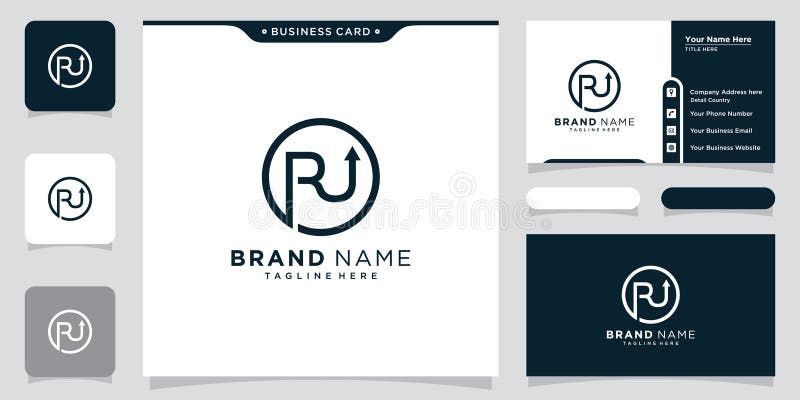 Initial Letter RU Logo Design Template Stock Vector - Illustration of ...