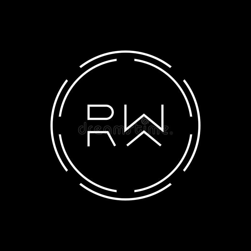 Initial Letter RW Logo Creative Typography Vector Template. Digital ...