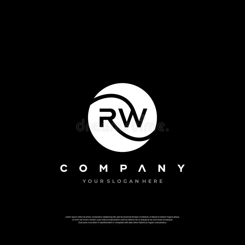 Initial Letter RW Logo or WR Logo Design Vector Design Stock Vector ...