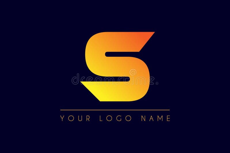 Initial Letter S Font with Gradient Color Icon Logo Design Illustration ...